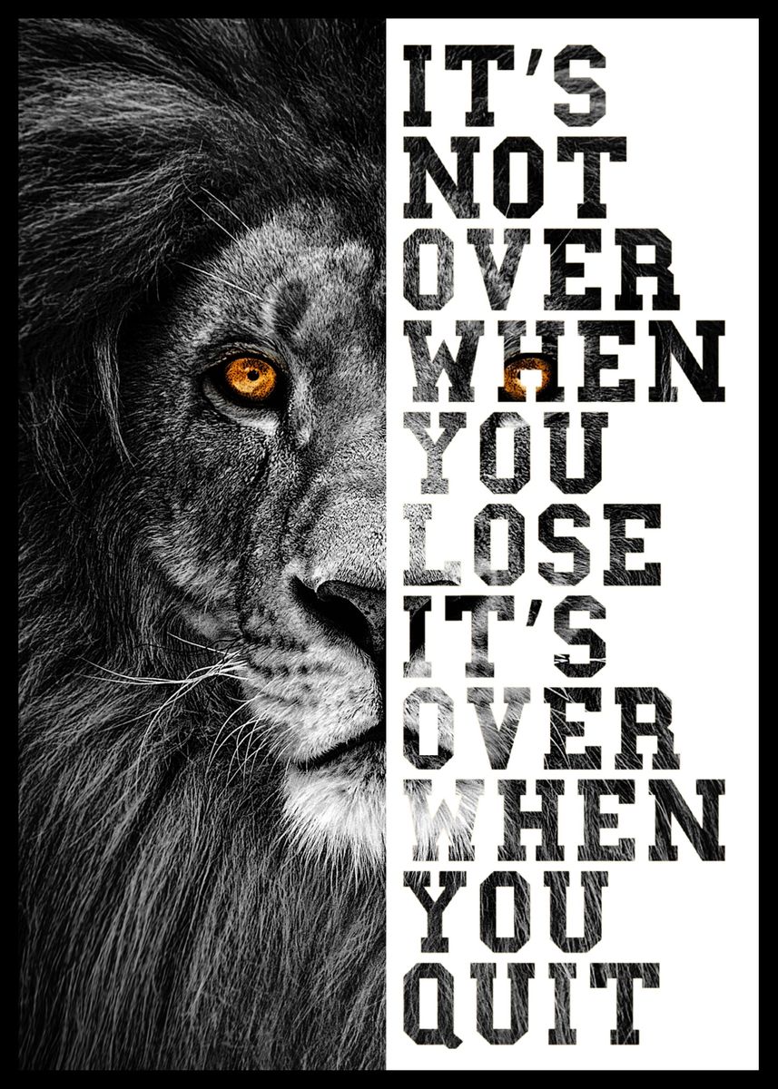 'Never Give Up' Poster by Wezt Studio | Displate