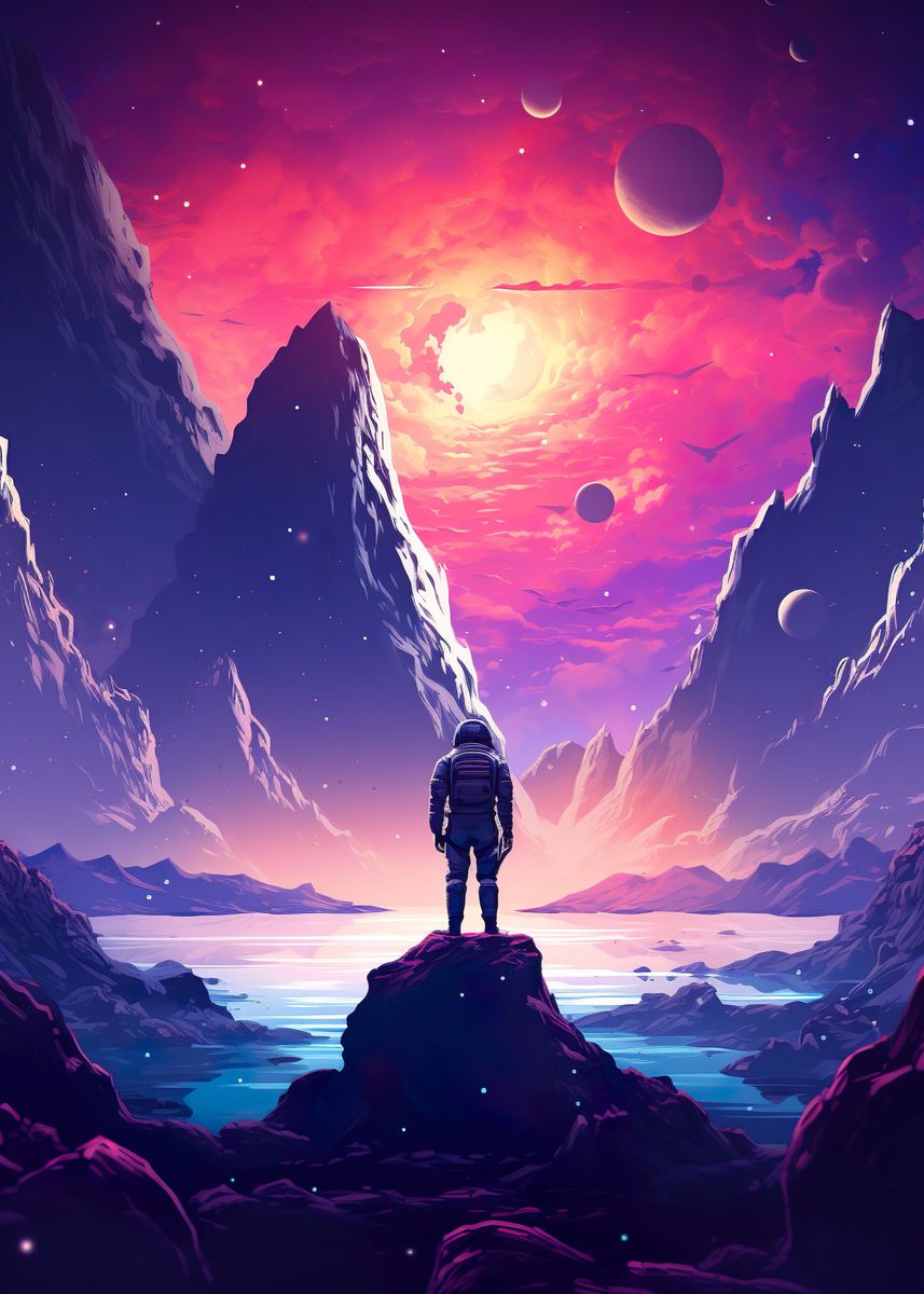 'Space is Wild' Poster, picture, metal print, paint by Candy Stonee ...