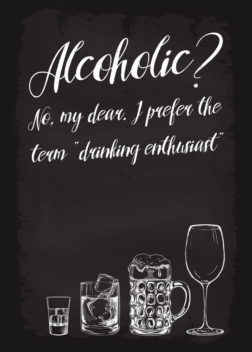 'Drink Alcohol Beer Whiskey' Poster by dkDesign | Displate