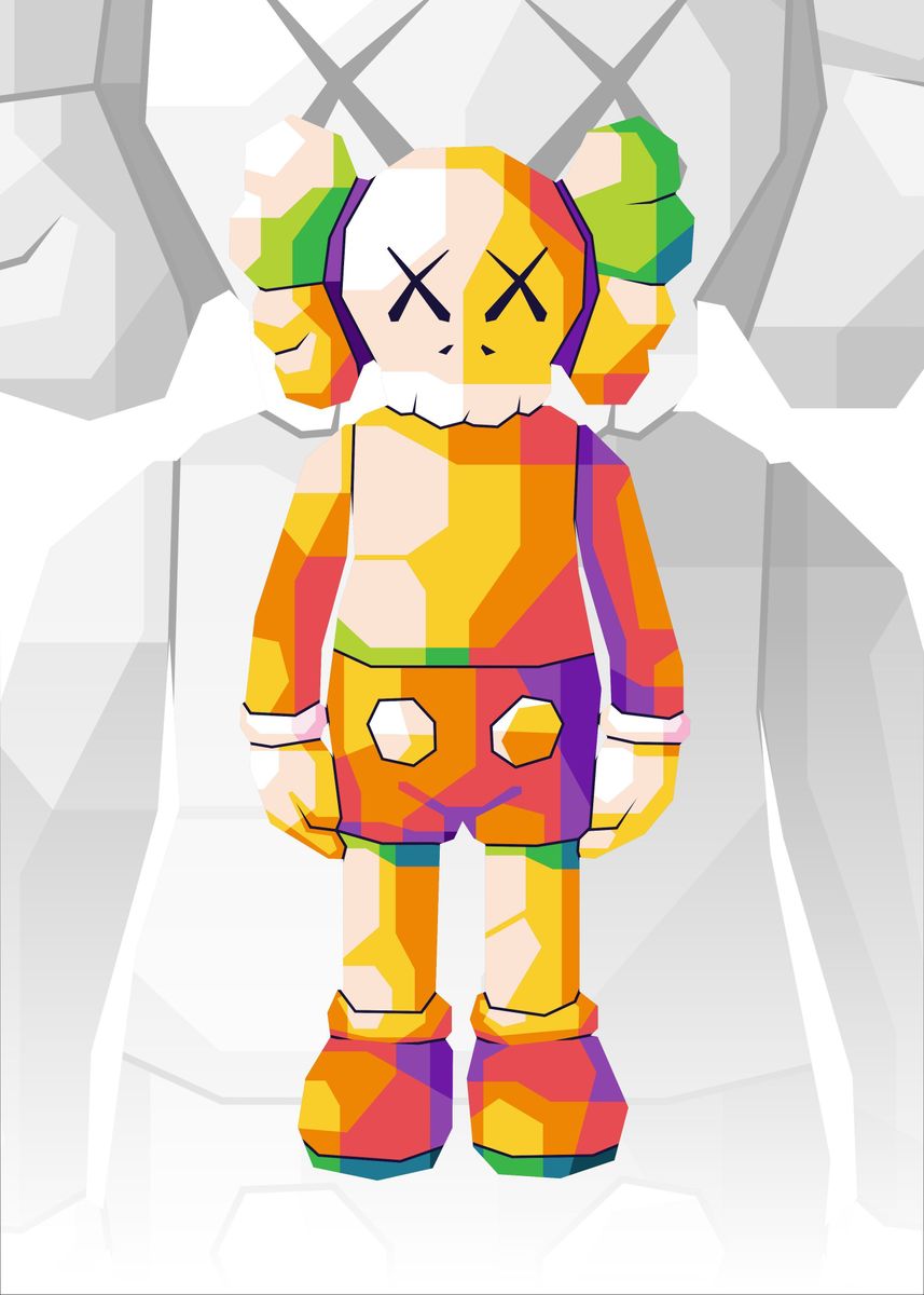 'Kaws Wpap' Poster, picture, metal print, paint by Dede wiradinata ...