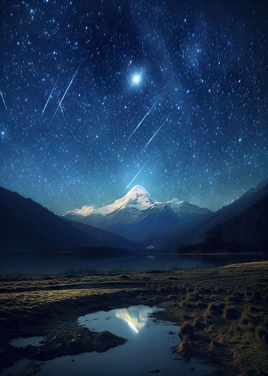 'Starlights' Poster, picture, metal print, paint by Stylianos ...