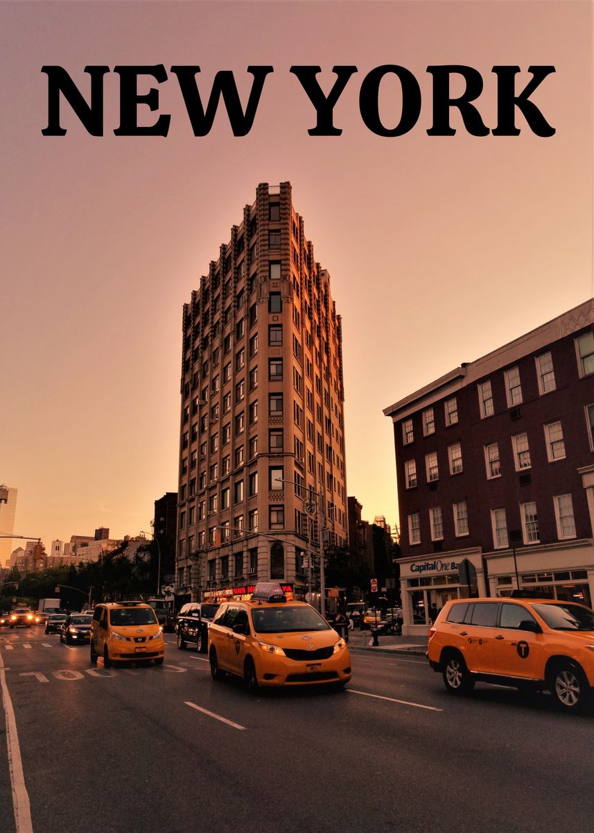 'New York City' Poster, picture, metal print, paint by Art Space | Displate