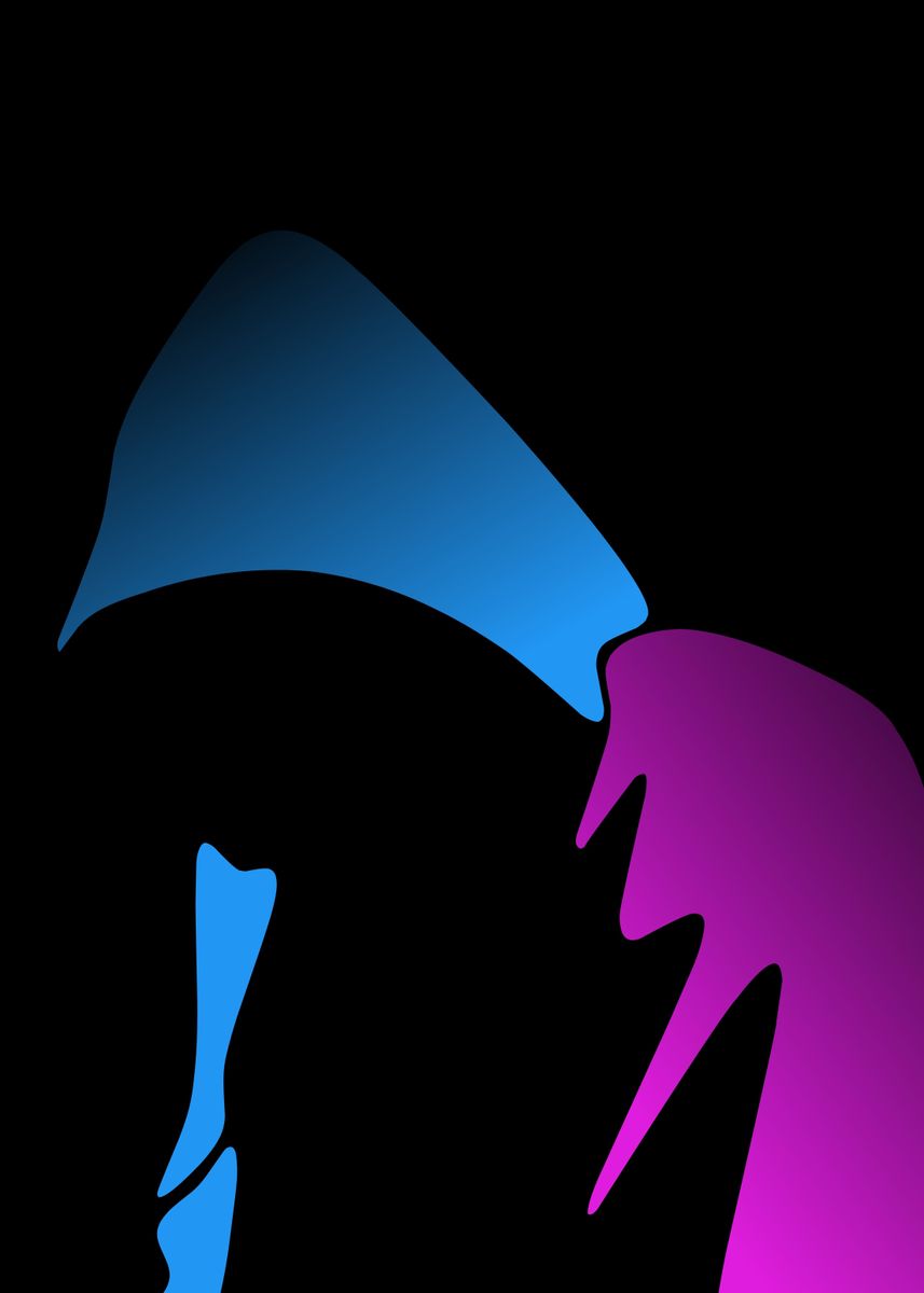 'blue and pink hacker' Poster by Ihsa Nuddin | Displate