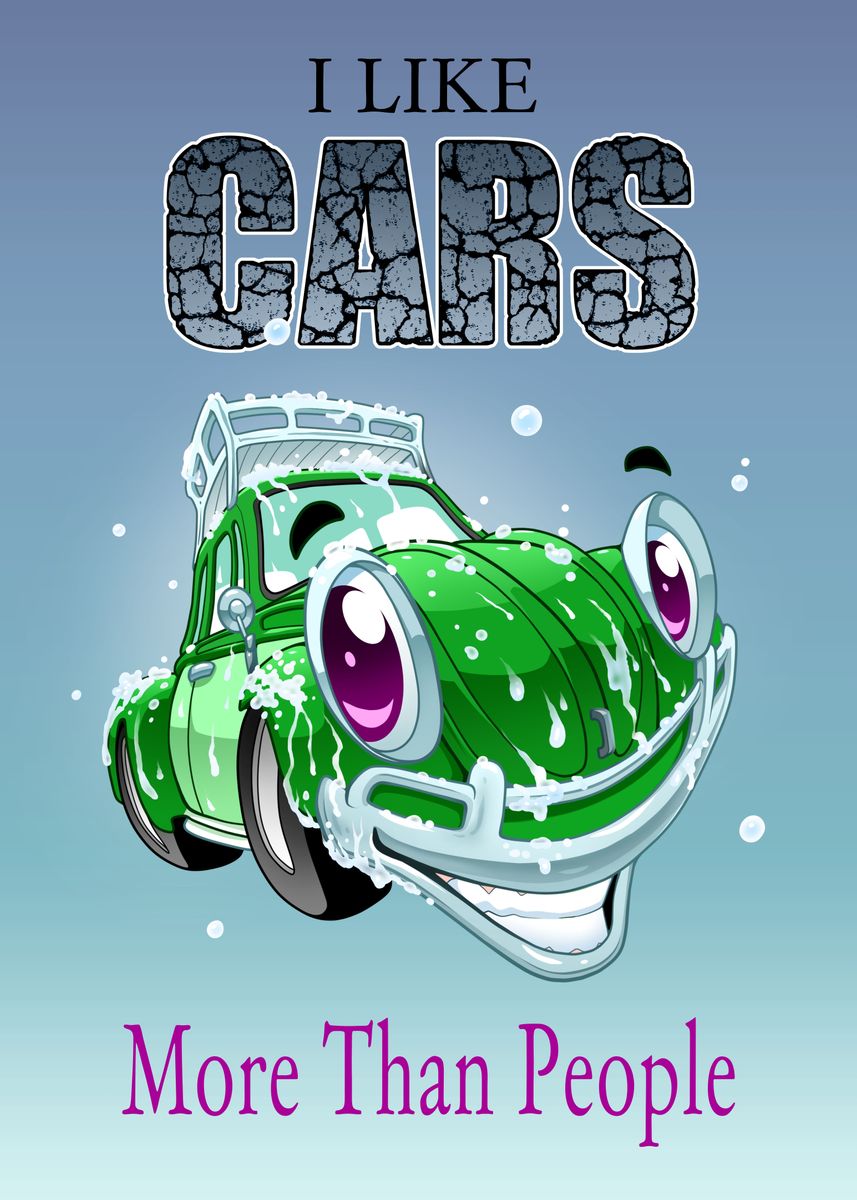 'I like cars color ' Poster, picture, metal print, paint by Cristiano ...