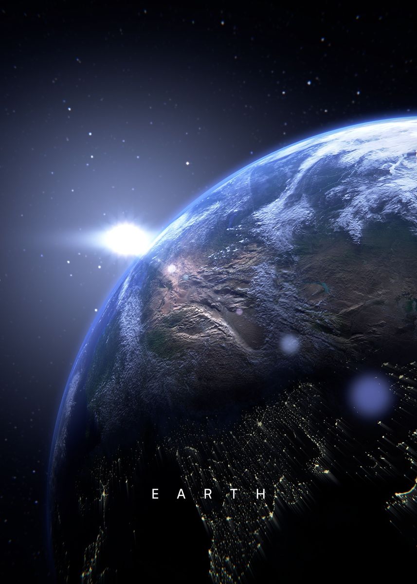 'Planet Earth' Poster, picture, metal print, paint by Tech Manis | Displate