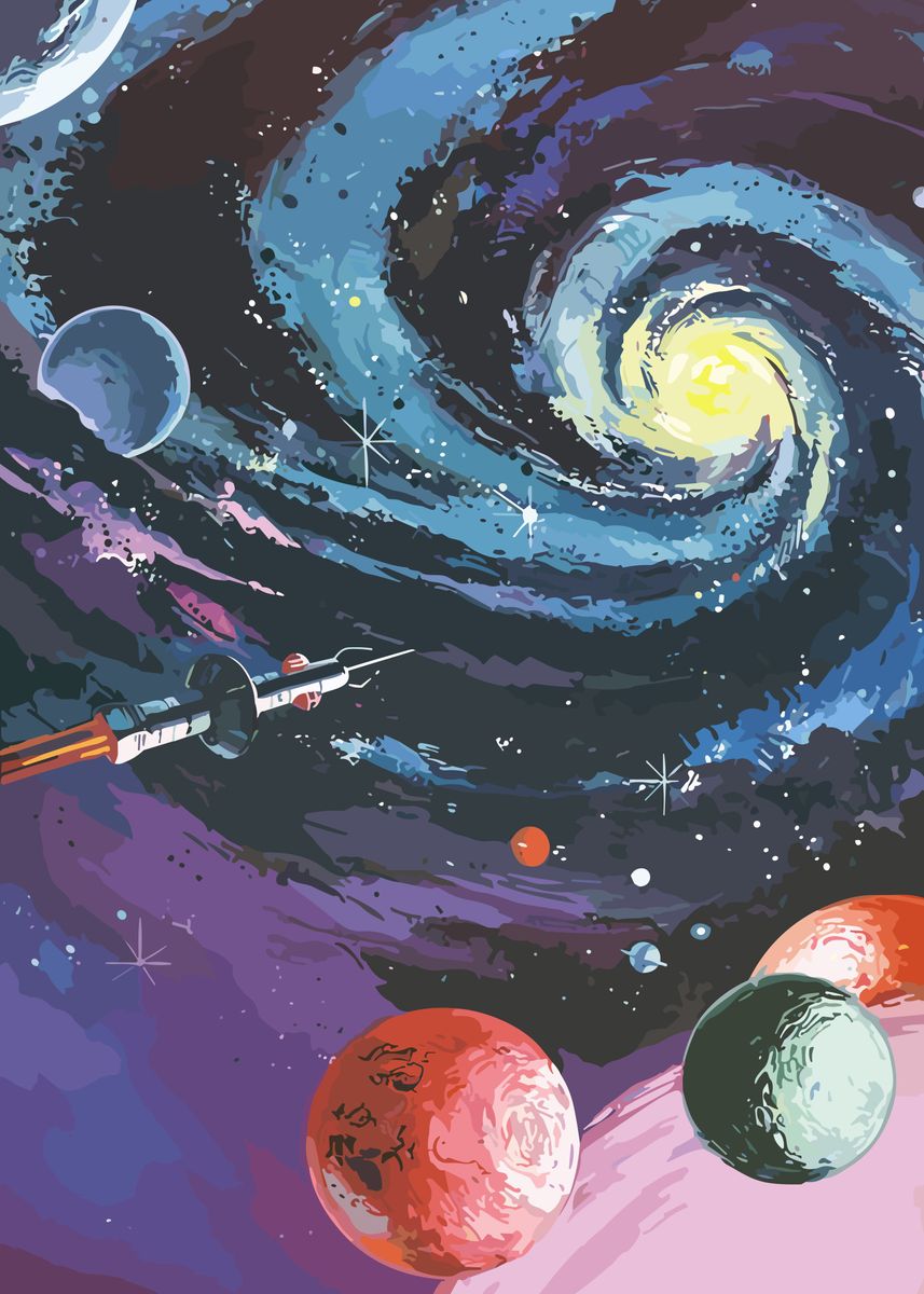 'Space Surrealism' Poster, picture, metal print, paint by Beast Lion ...