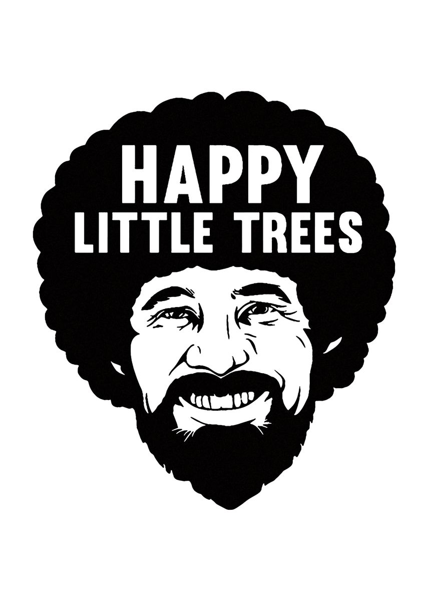 'happy little trees' Poster, picture, metal print, paint by seruni shop ...