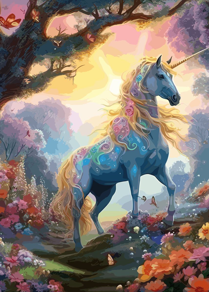 'Magic Unicorn' Poster, picture, metal print, paint by Ardyce Behn ...