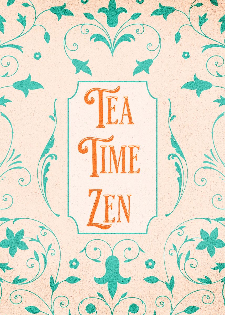 'Vintage Tea Time Zen' Poster, picture, metal print, paint by Jovana ...