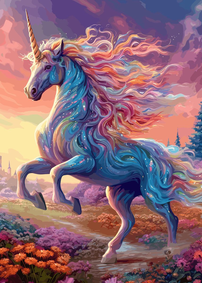 'Magic Unicorn' Poster, picture, metal print, paint by Ardyce Behn ...