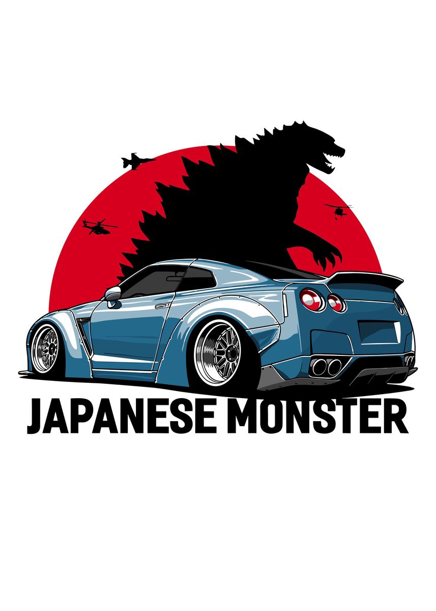 'Japanese Monster Car' Poster, picture, metal print, paint by Savinda ...