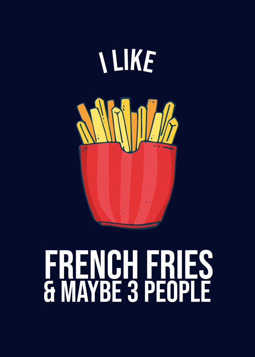 'Funny French Fries Cute' Poster, picture, metal print, paint by MzumO ...