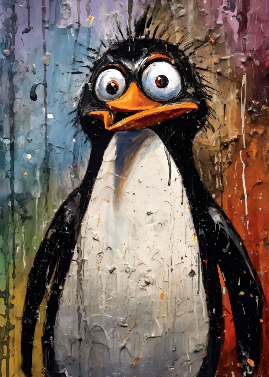 'Funny Penguin Art' Poster by dostiphotography | Displate
