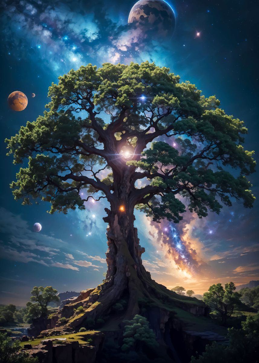 'Tree of Light' Poster, picture, metal print, paint by James Garcia ...