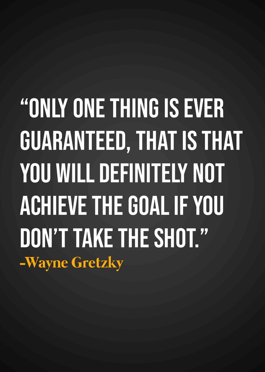 'Wayne Gretzky Quote ' Poster, picture, metal print, paint by KAGE ...