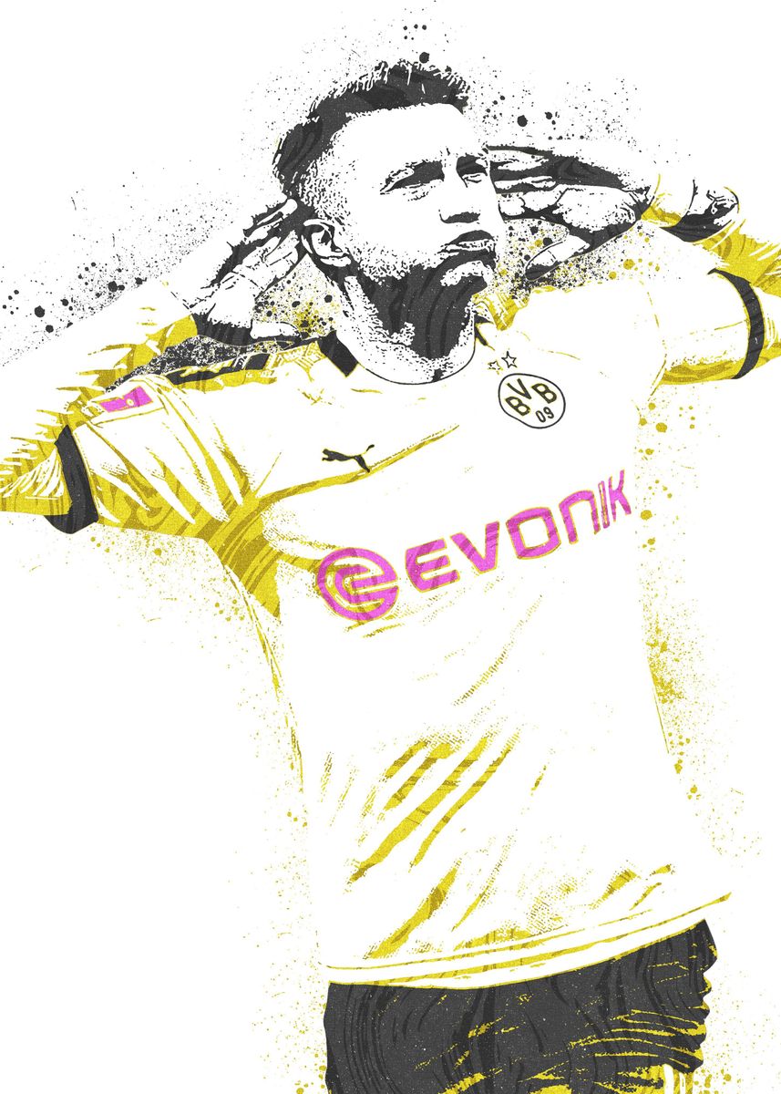 'Marco Reus ' Poster, picture, metal print, paint by RickyEKelly | Displate