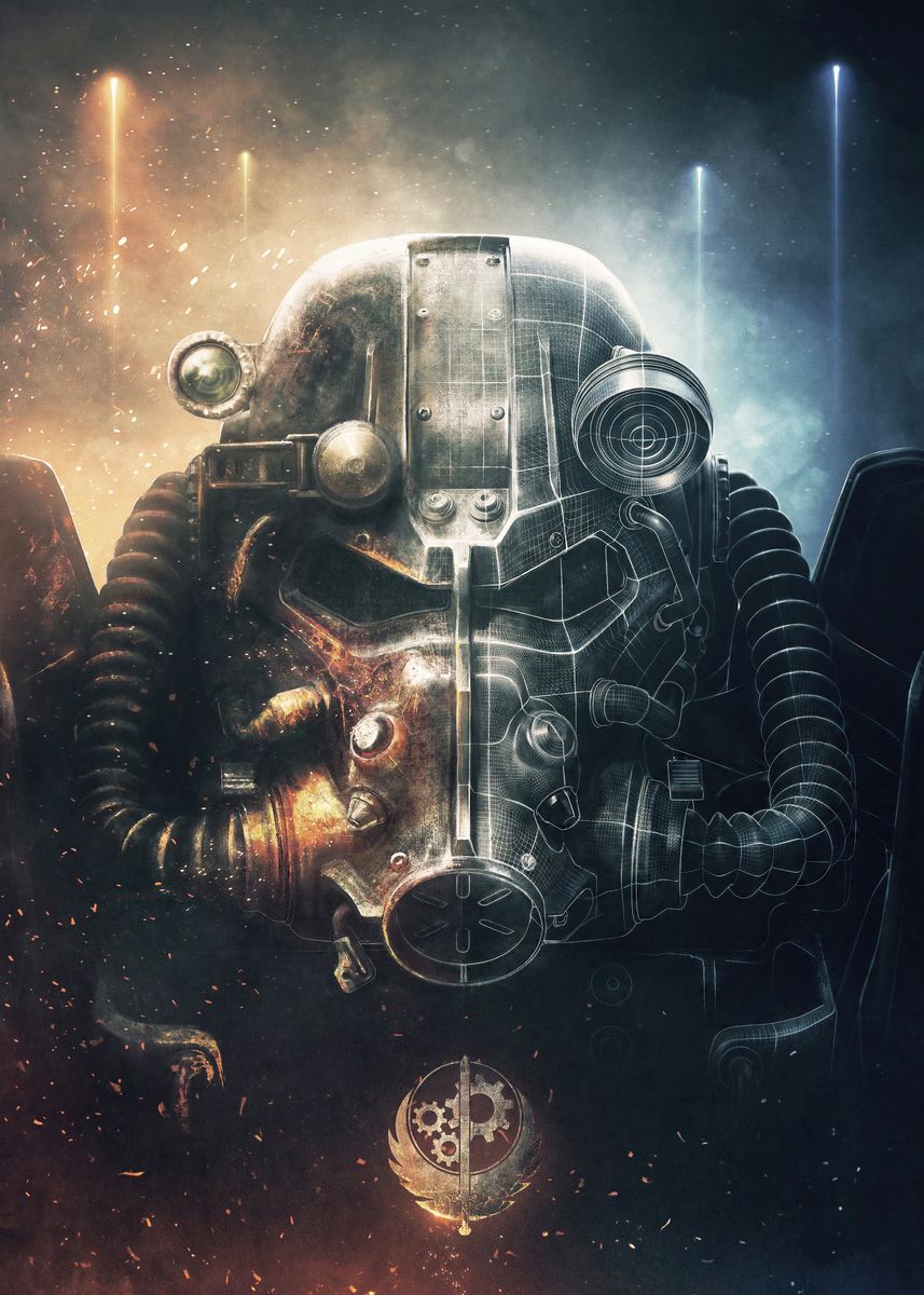 'Power Armor Helmet' Poster, picture, metal print, paint by Fallout ...