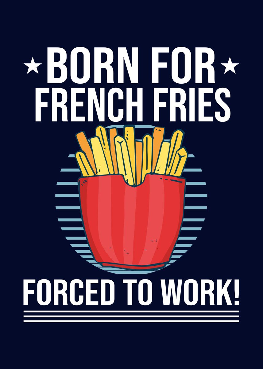 'Funny French Fries Cute' Poster, picture, metal print, paint by MzumO ...