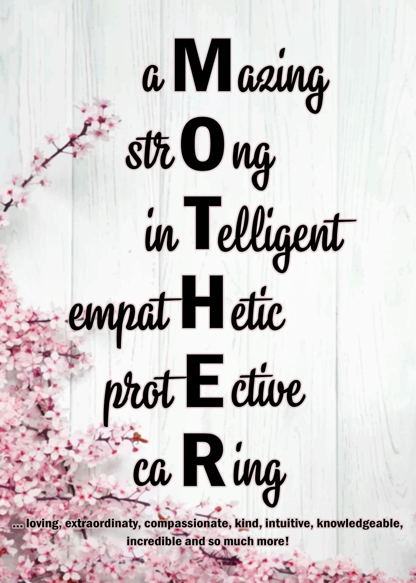 'Mothers Day Gift for Mom' Poster, picture, metal print, paint by Nice ...