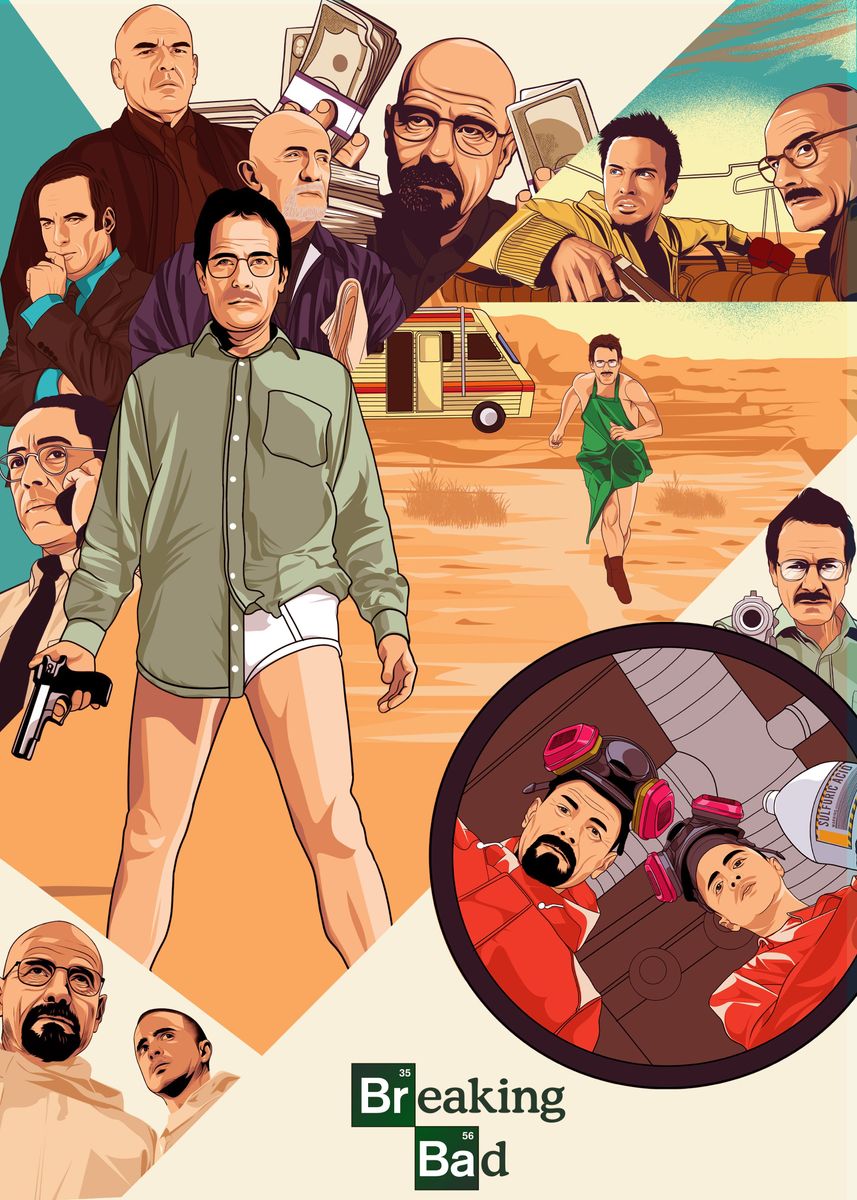 'Breaking Bad ' Poster, picture, metal print, paint by Headz Mallari ...
