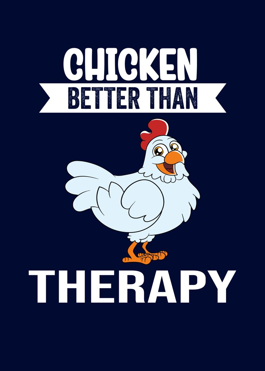 'Funny Chicken Cute Chicken' Poster, picture, metal print, paint by ...