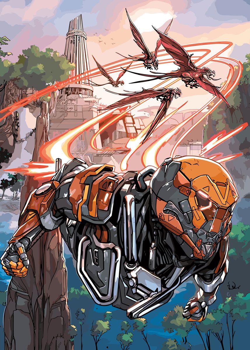 'Anthem' Poster, picture, metal print, paint by Vivianne Marin | Displate