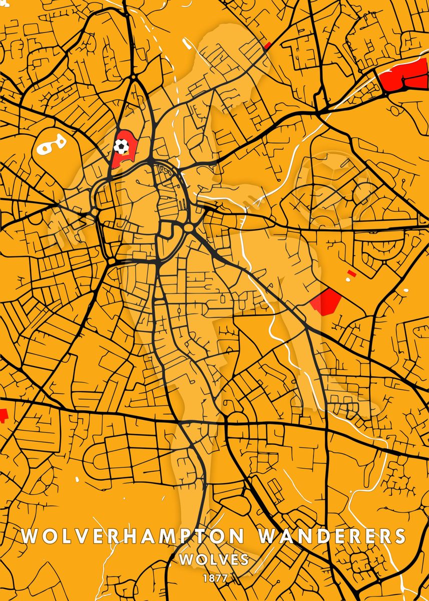 'Molineux Stadium Waterloo' Poster, picture, metal print, paint by ...
