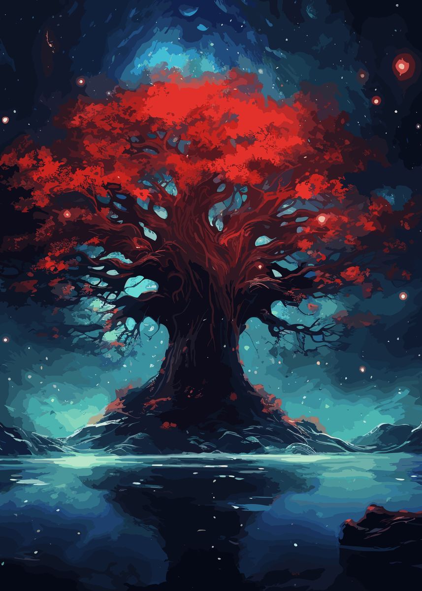 'Cosmic Tree of Life' Poster, picture, metal print, paint by Ardyce ...