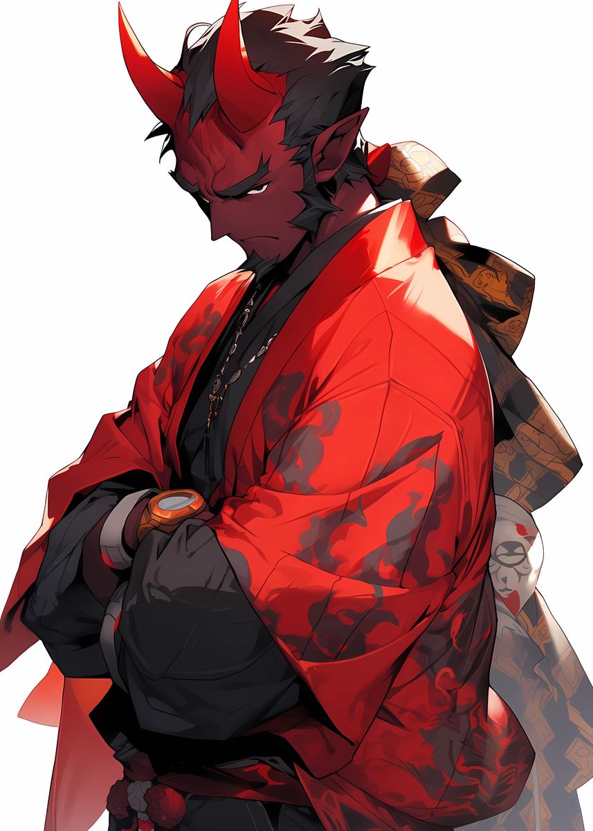 'Oni 1' Poster, picture, metal print, paint by David Scott | Displate