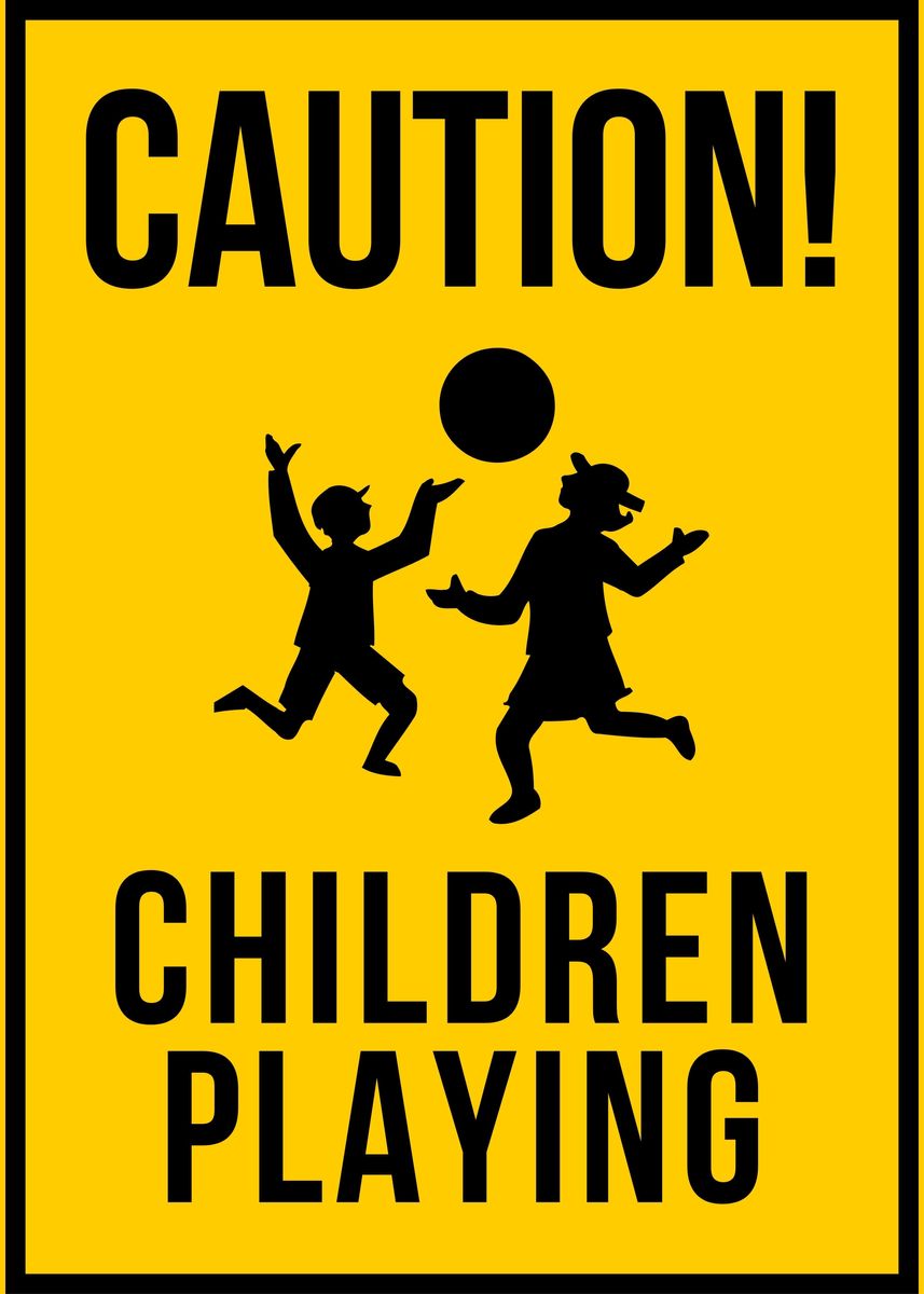 'Children Playing' Poster, picture, metal print, paint by Poster ...