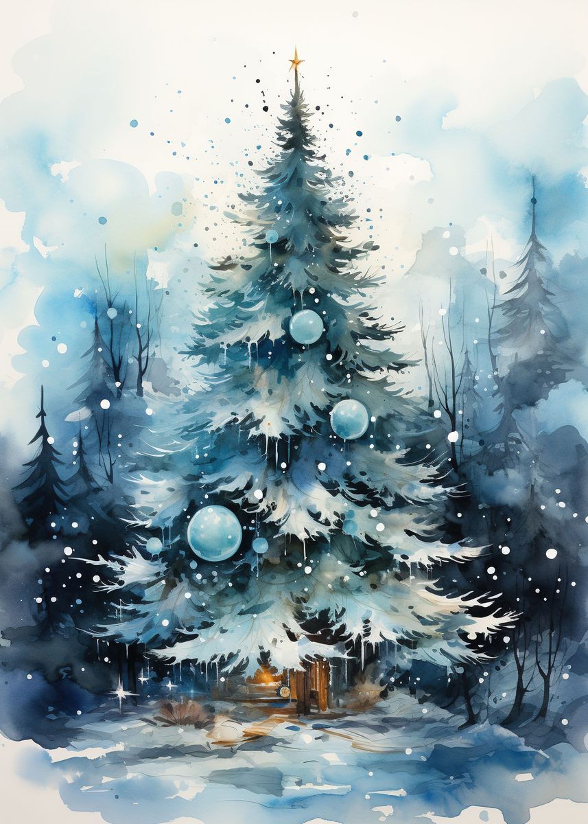 'Yuletide Tranquility' Poster by Senja Kolesnyk | Displate