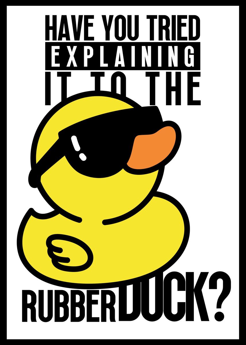 'Programmer Duck' Poster, picture, metal print, paint by Wezt Studio ...