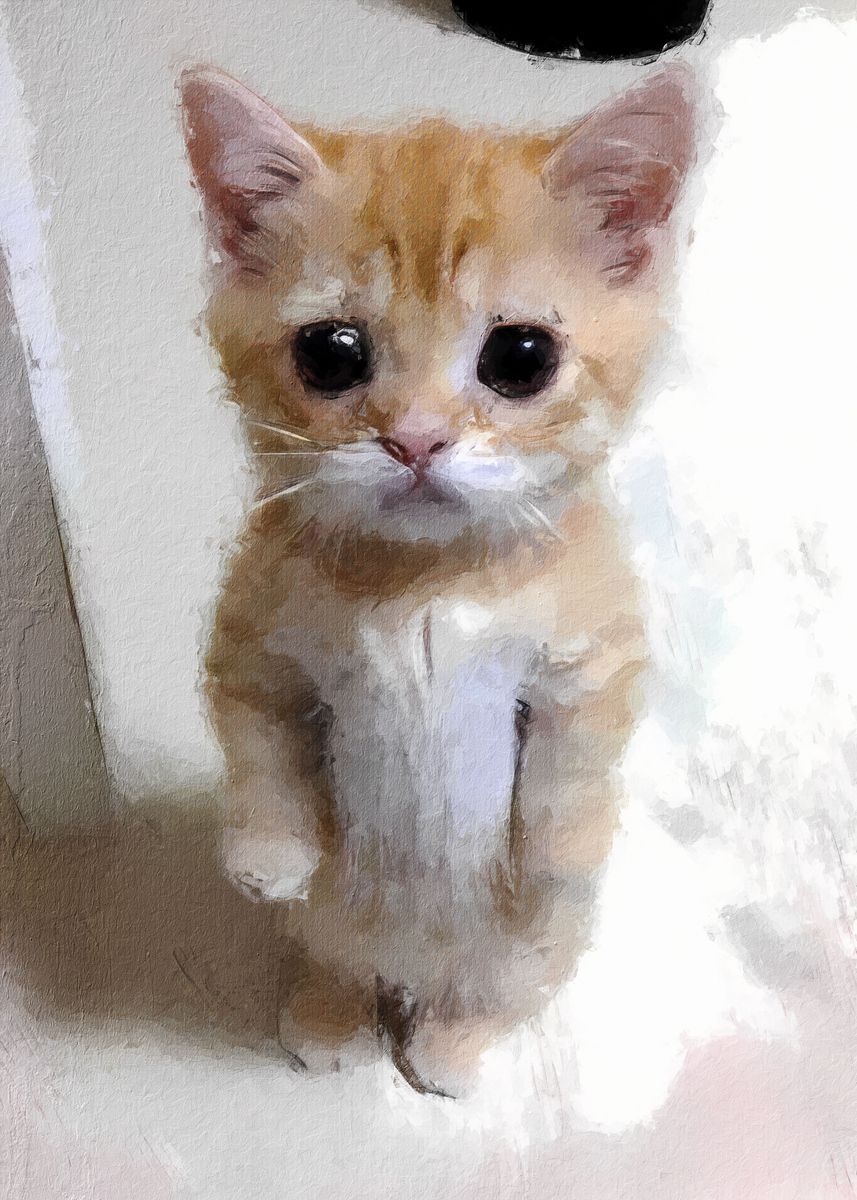 'Cat Meme' Poster, picture, metal print, paint by Meme Daily | Displate