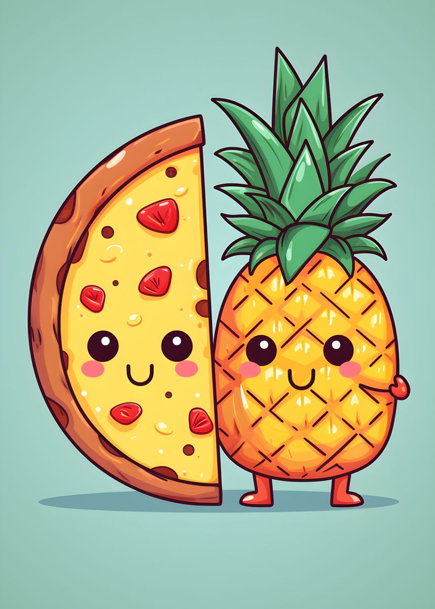 'Pineapple Pizza' Poster, picture, metal print, paint by Chris Nolan ...