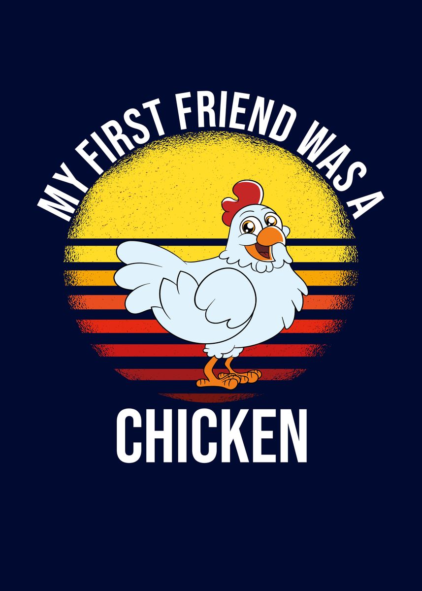 'Funny Chicken Cute Chicken' Poster, picture, metal print, paint by ...