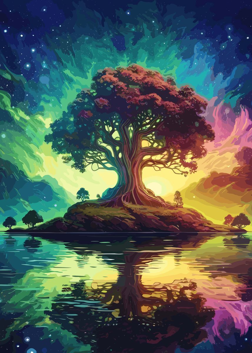 'Magical tree' Poster by Nicholas Rose | Displate