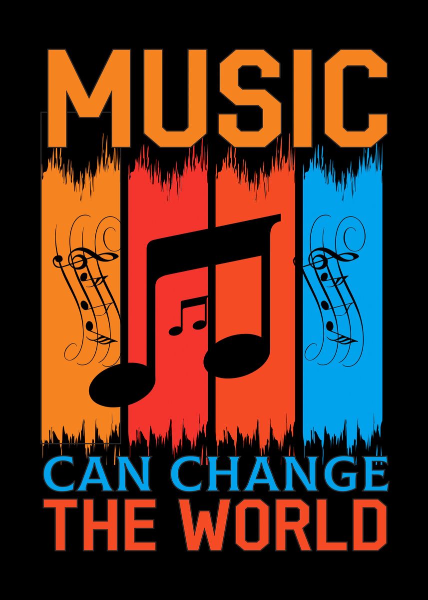 'Music Poster' Poster, picture, metal print, paint by Toko Diwan | Displate