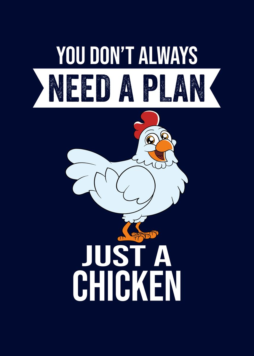 'Funny Chicken Cute Chicken' Poster, picture, metal print, paint by ...