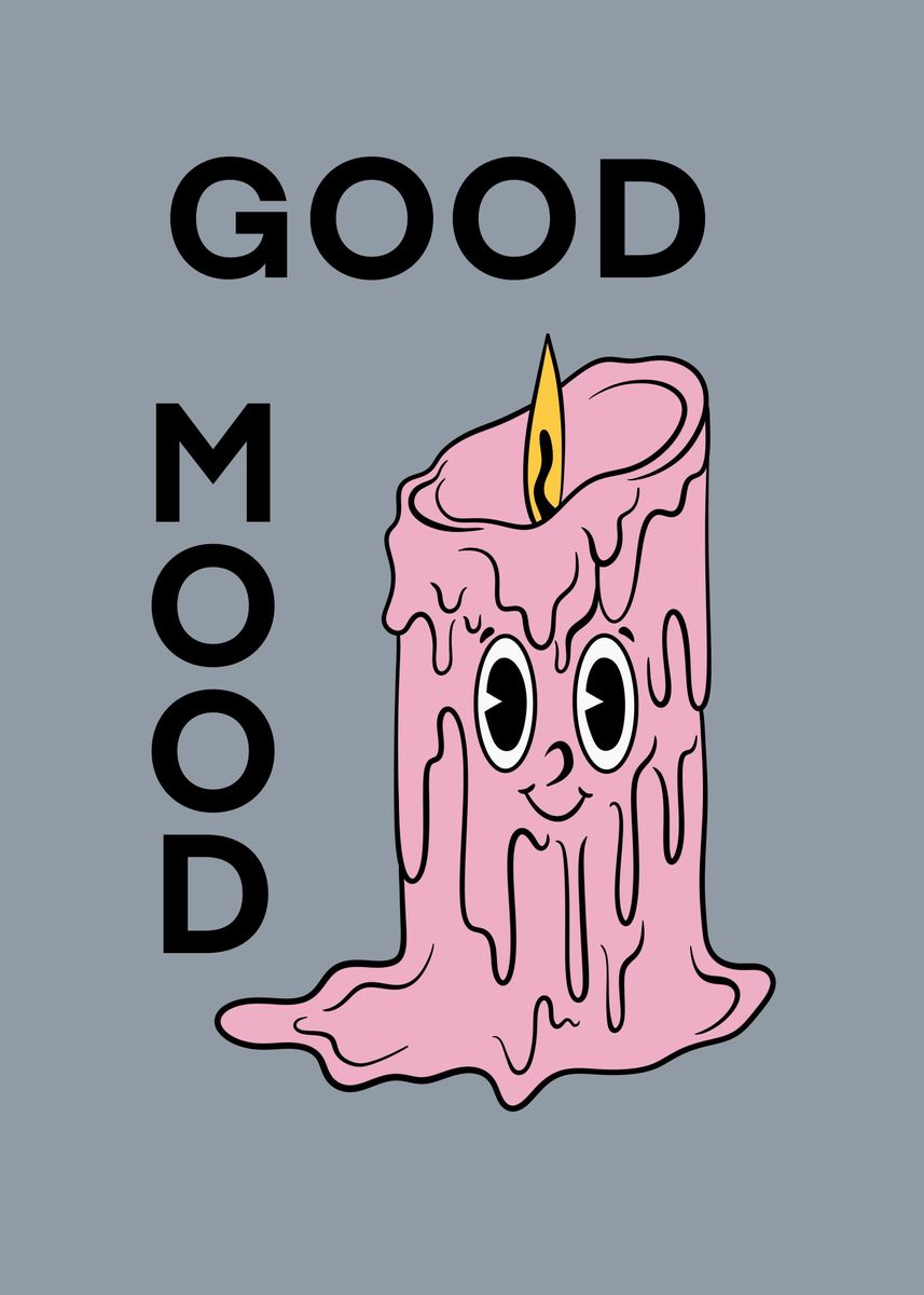 'Good Mood' Poster, picture, metal print, paint by Selja Cute | Displate