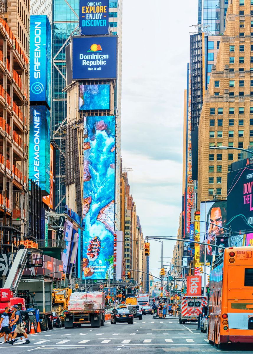 'Times Square' Poster, picture, metal print, paint by Mango Art | Displate