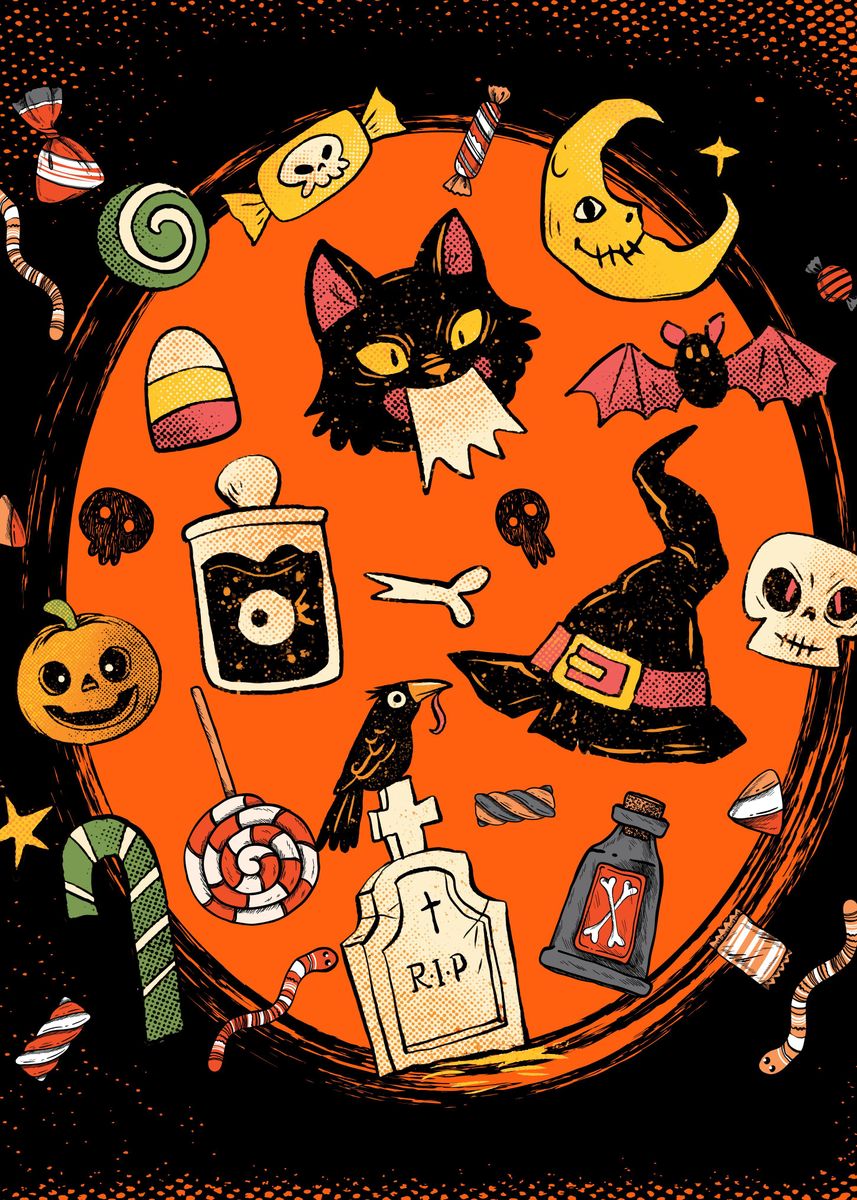 'Spooky Specters' Poster, picture, metal print, paint by EDM Project ...