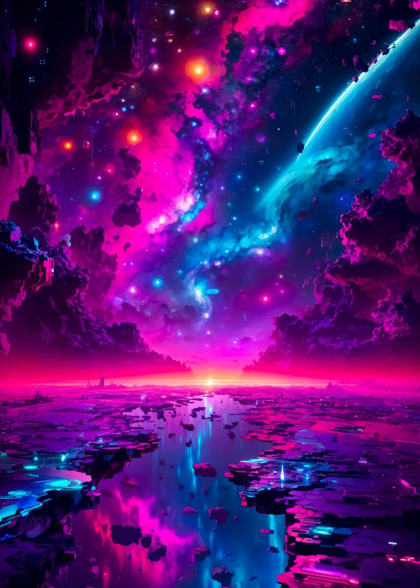 'Space Mirror' Poster, picture, metal print, paint by James Garcia ...