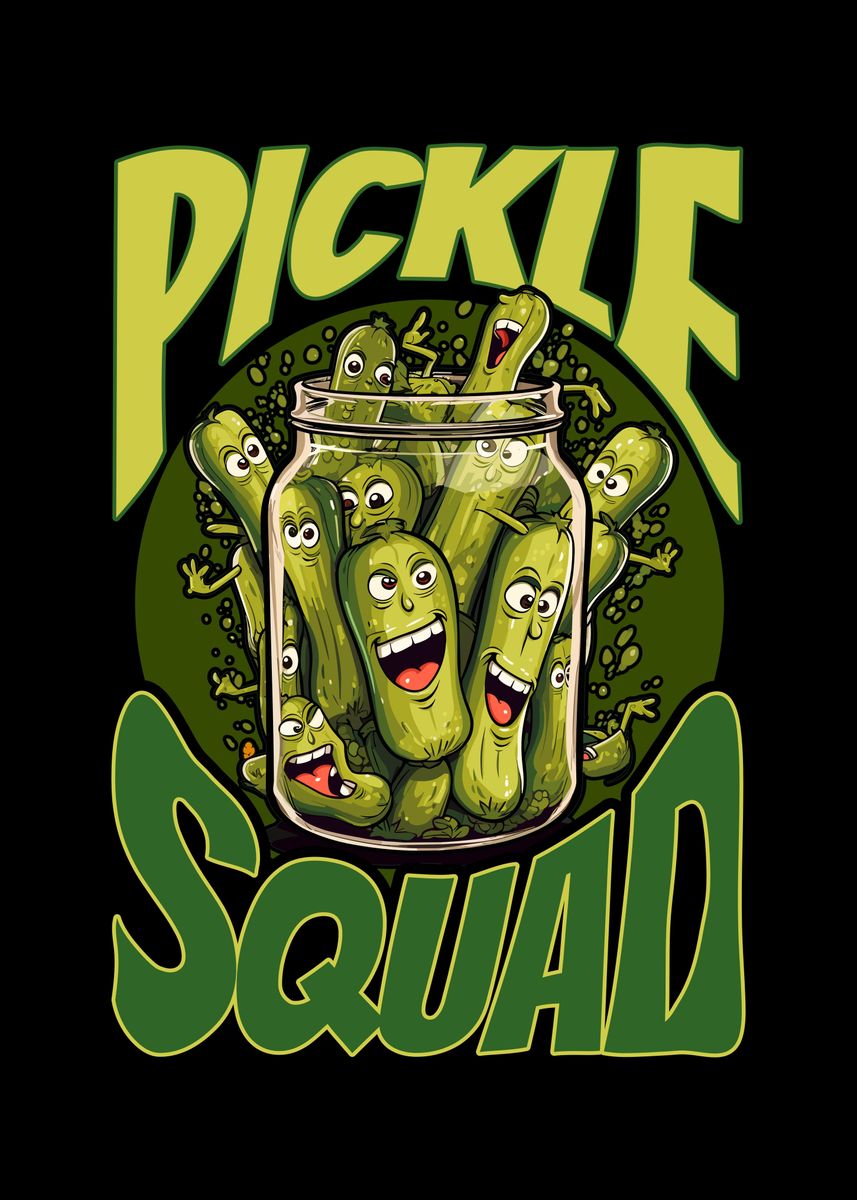 'Cucumber and Dill Pickle' Poster, picture, metal print, paint by ...