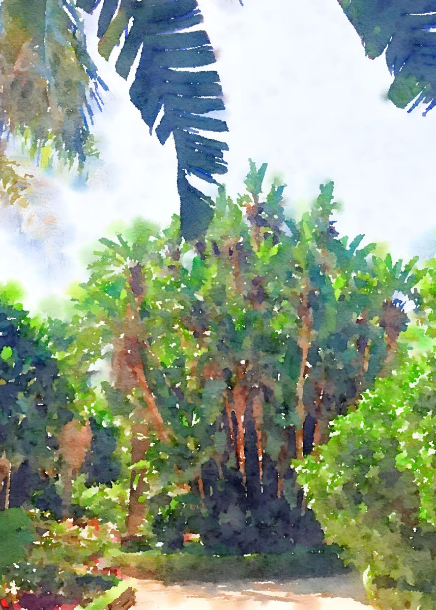 'Watercolor Forest' Poster, picture, metal print, paint by Ydha Anggara ...