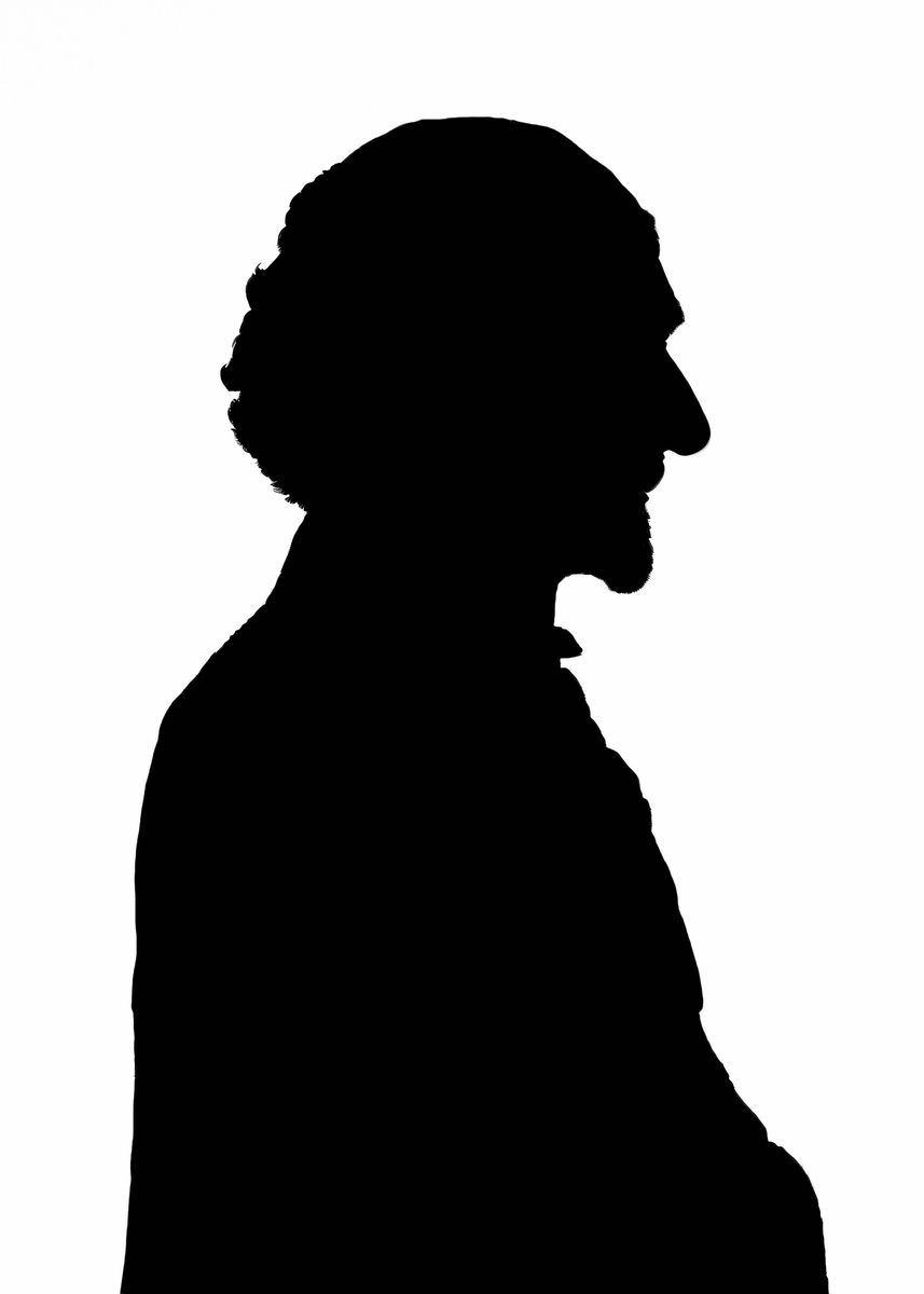 'Silhouette bw philosopher ' Poster, picture, metal print, paint by ...