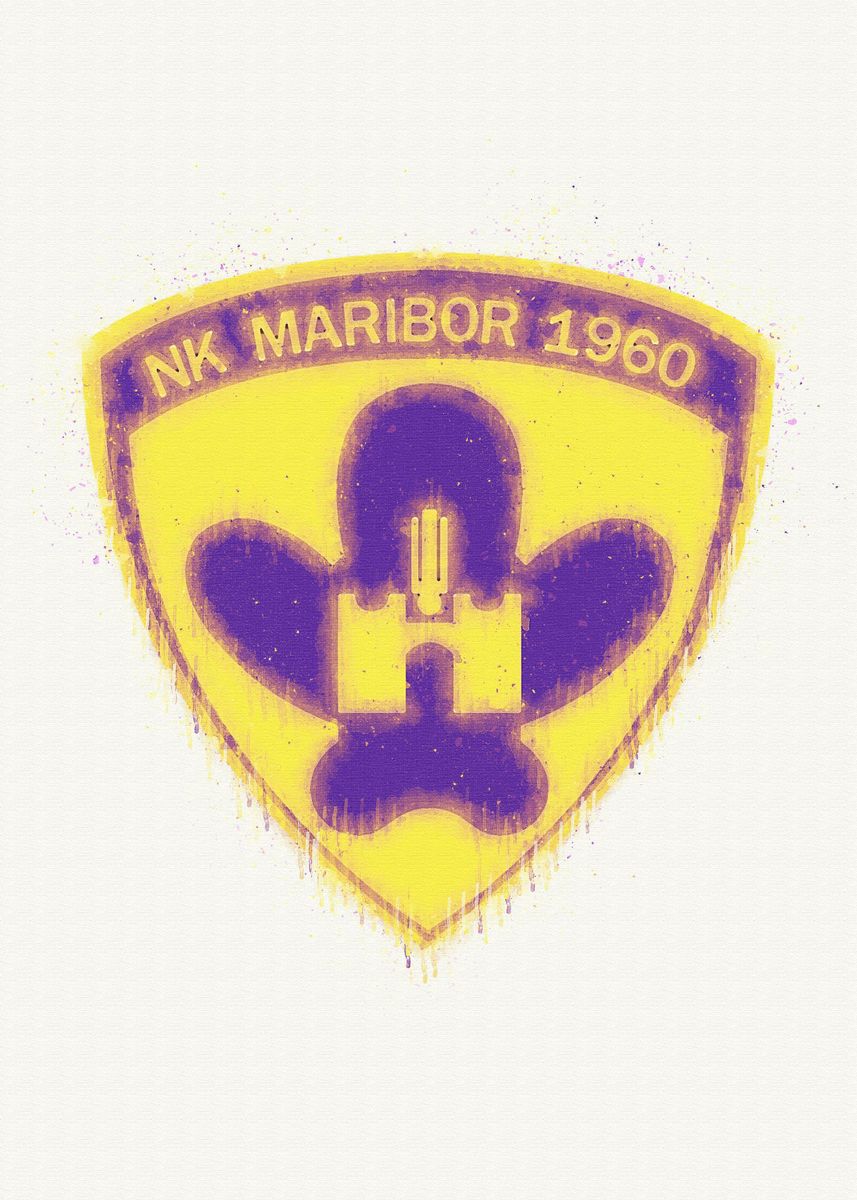'NK Maribor' Poster, picture, metal print, paint by AngelaReichert ...