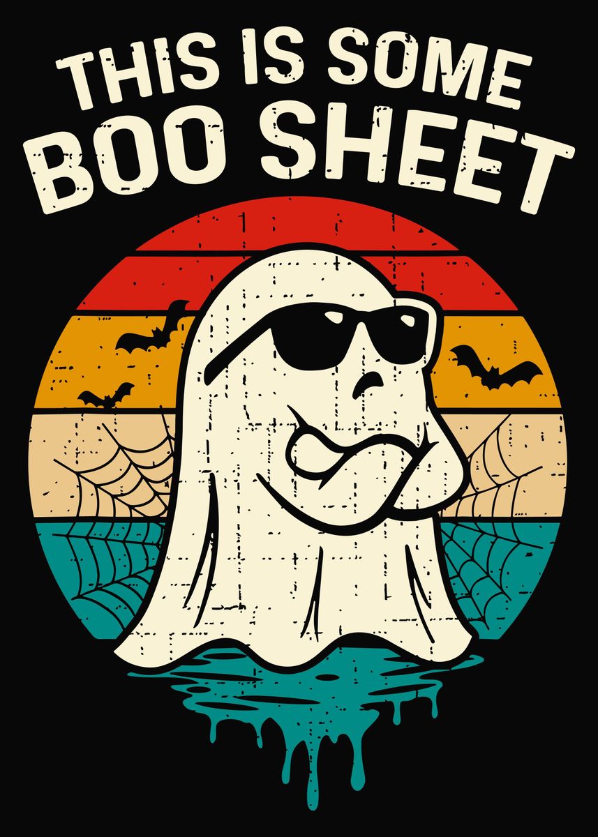 'Funny Halloween Boo Sheet' Poster, picture, metal print, paint by ...