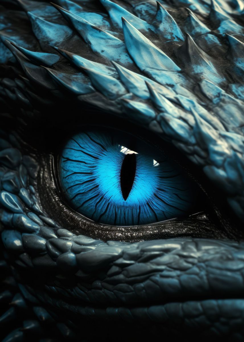 'Dragon Eye Blue' Poster, picture, metal print, paint by FavoritePlates ...
