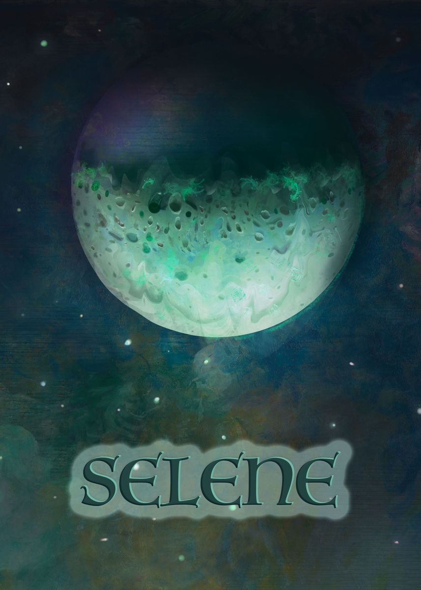 'Selene' Poster, picture, metal print, paint by Nicolas Cataldo | Displate
