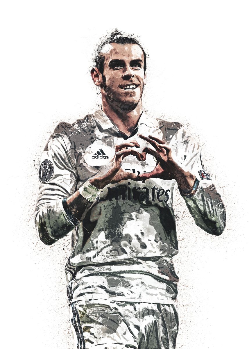 'Gareth Bale' Poster, picture, metal print, paint by Ollie Reid | Displate